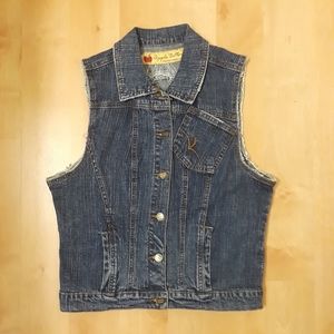 Apple Bottoms | Jackets & Coats | Apple Bottoms Denim Embroidered Vest ...